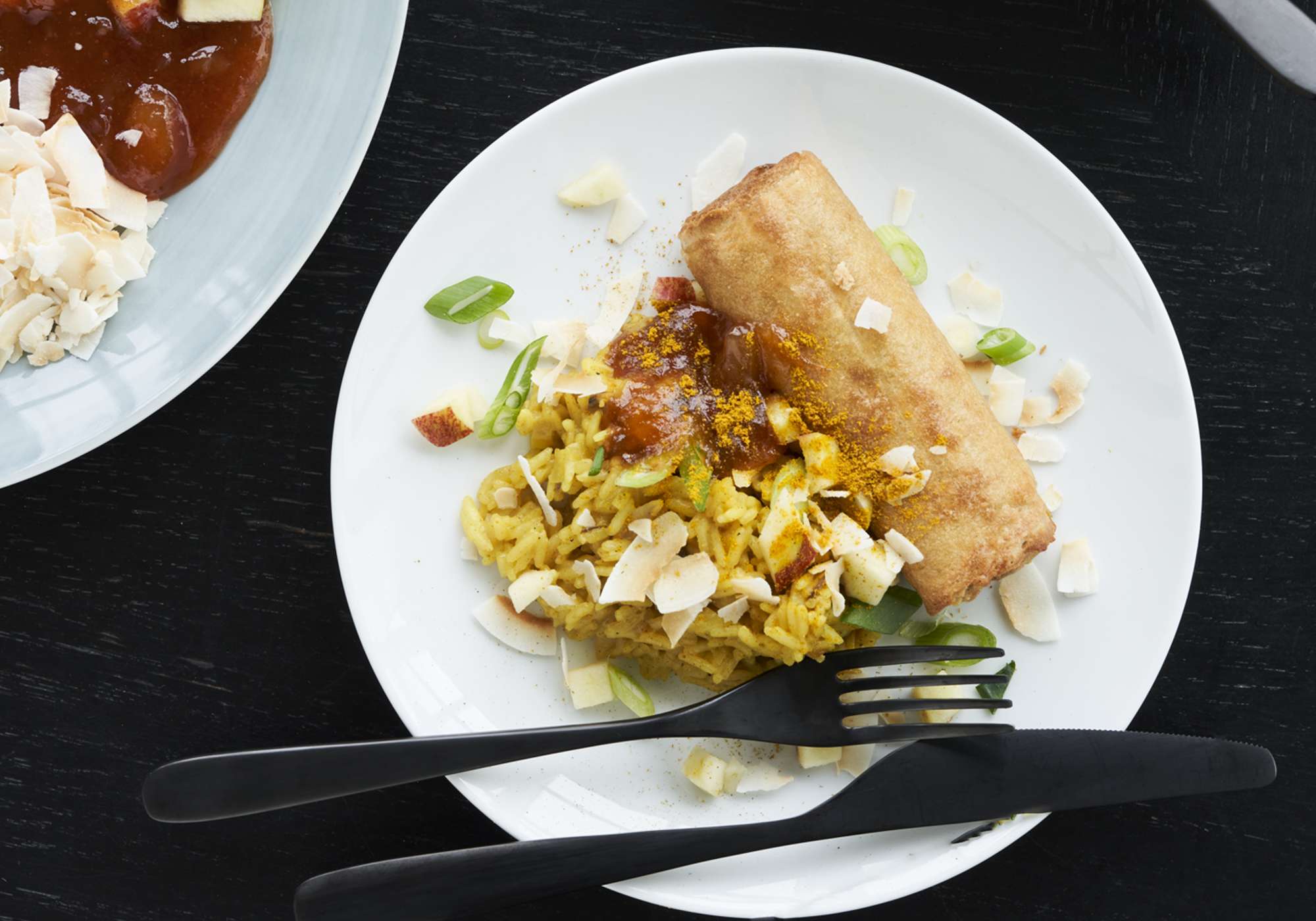 Frühlingsrolle mit Curry-Kokos-Reis - BestCon Food